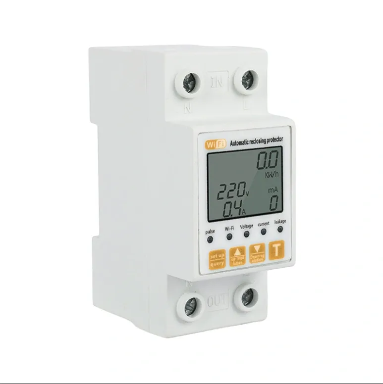 Wi-Fi Over-Under Voltage Protector Energy Meter - Din Rail-type Energy ...